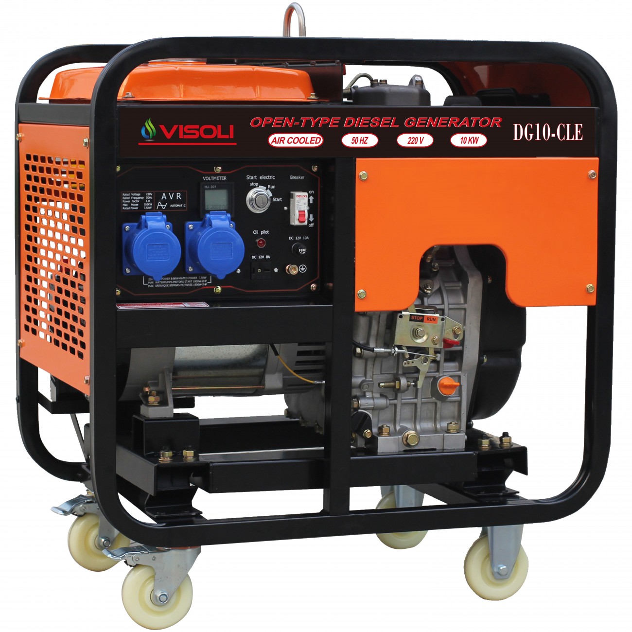 Generator Curent Electric Diesel Monofazic 10 KVA Visoli ...